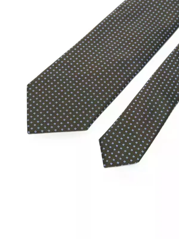 Zegna Geometric-pattern Silk Tie