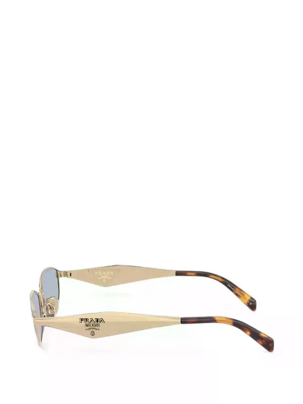Prada Geometric-frame Sunglasses - Gold