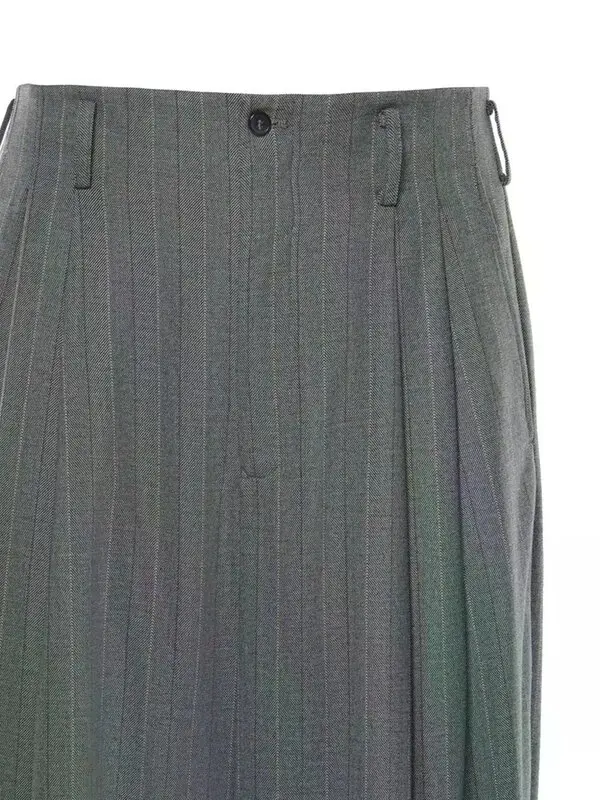 HED MAYNER Pinstripe-pattern Pleated Trousers