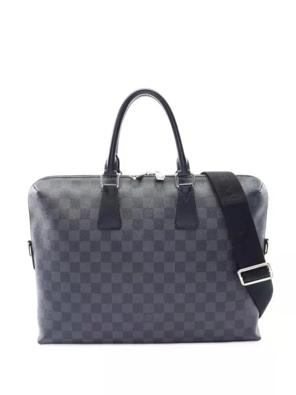 LOUIS VUITTON Damier Graphite Porte De Cumanjour Briefcase - Grey