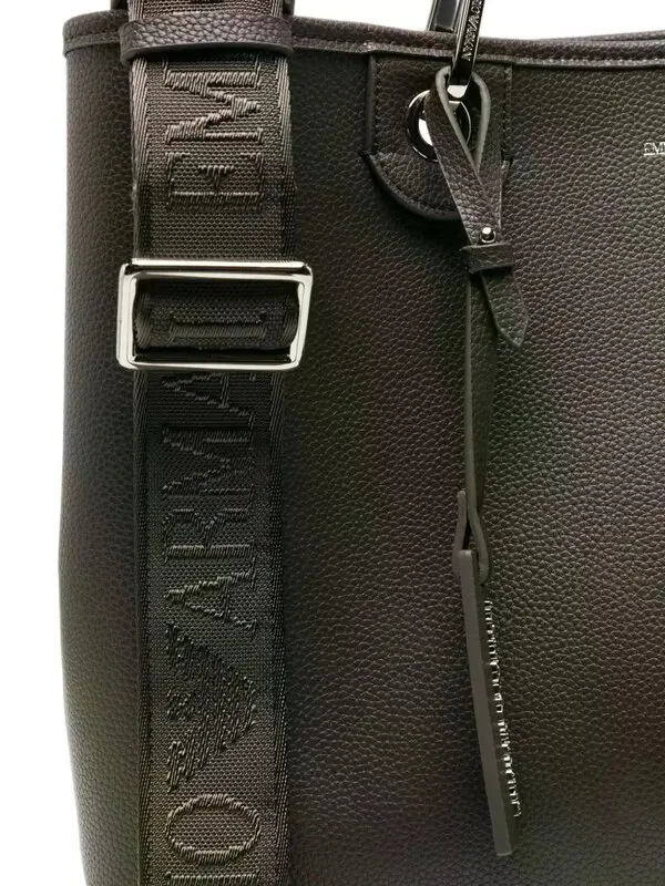 Emporio Armani Logo-print Pebbled Tote Bag