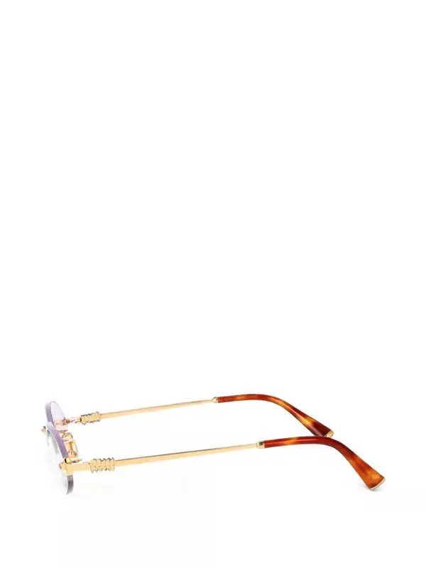 Miu Miu Rimless Oval-frame Glasses