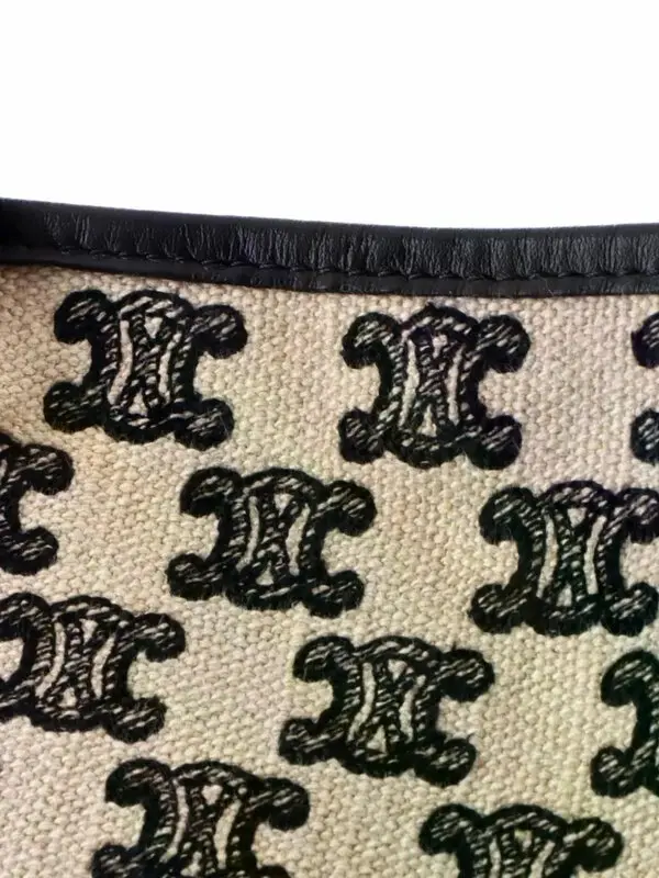 Celine Horizontal Cabas Triomphe Canvas Tote Bag