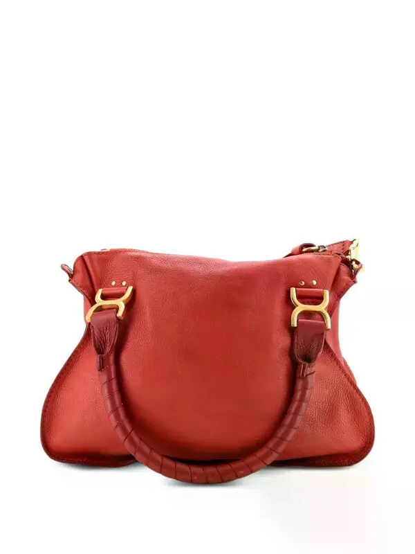 Chloé Marcie Leather Satchel - Red