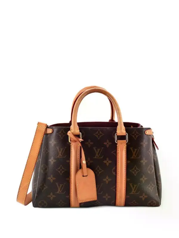 LOUIS VUITTON Monogram Canvas Soufflot Tote Bb Satchel - Brown