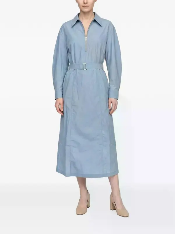 Brunello Cucinelli Belted Zip-up Midi Dress