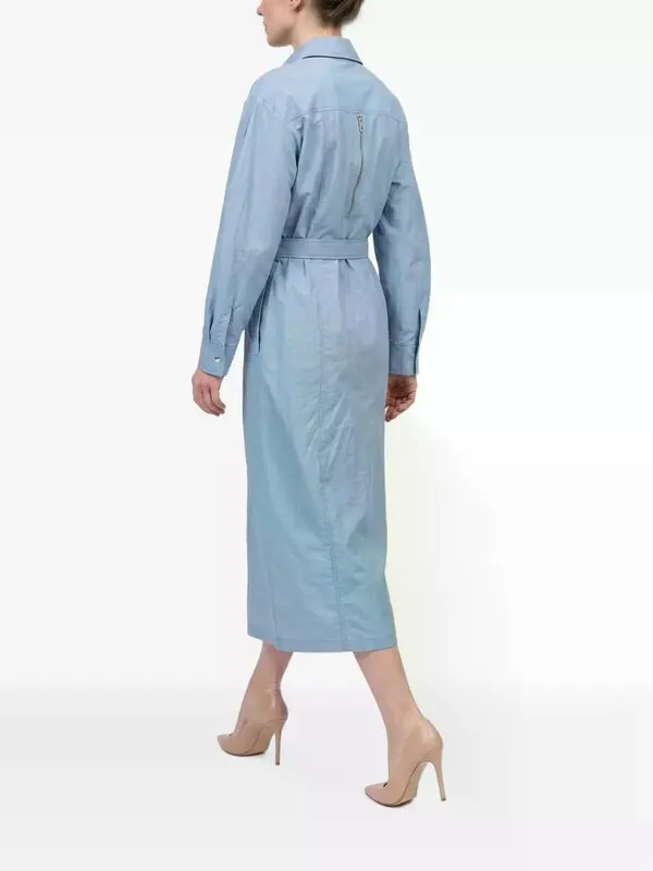 Brunello Cucinelli Belted Zip-up Midi Dress