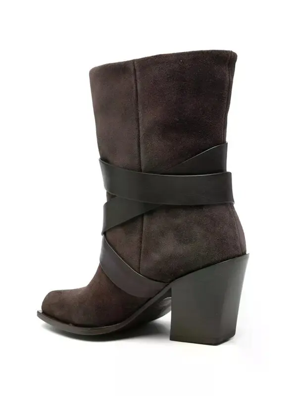 VIC MATIE Fringe Detail Strap Embellished Boots