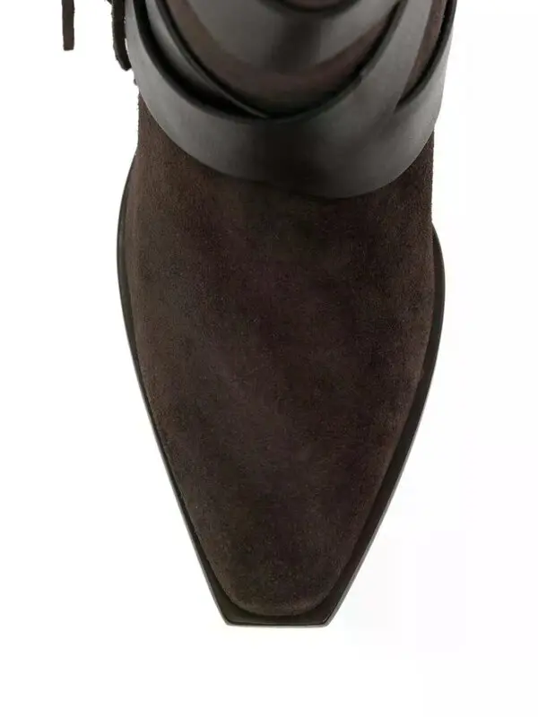 VIC MATIE Fringe Detail Strap Embellished Boots