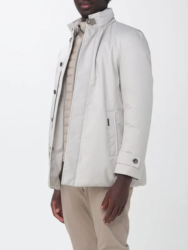 MOORER Stand Collar Jacket - Ecru
