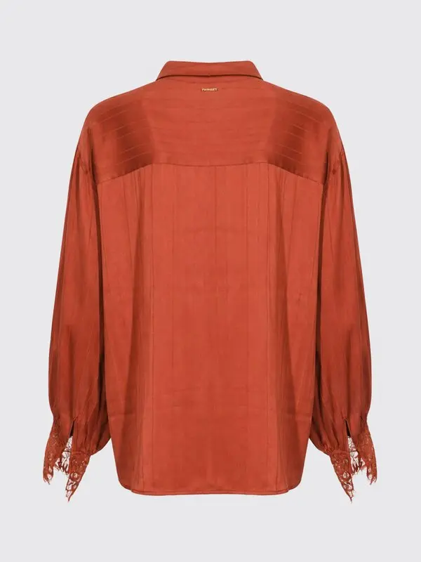 TWINSET Striped Shirt With Lace Detailing