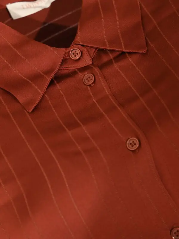 TWINSET Striped Shirt With Lace Detailing