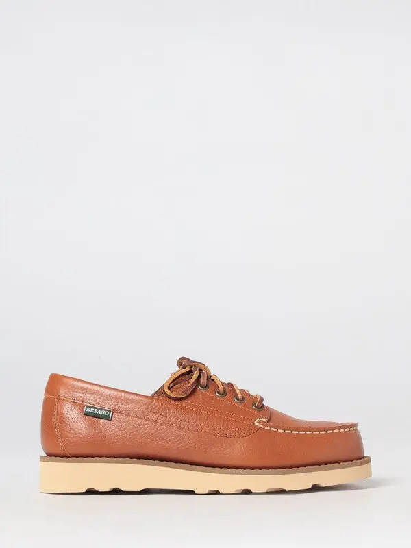 SEBAGO Leather Lace-up Loafers - Brown