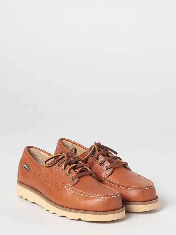 SEBAGO Leather Lace-up Loafers - Brown
