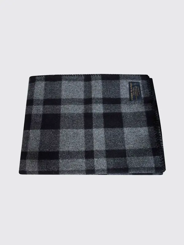 Filson Tartan Virgin Wool Scarf With Applied Logo