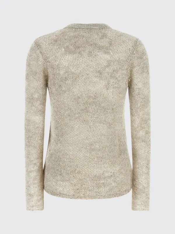 Brunello Cucinelli Embellished Knit Jumper - Beige