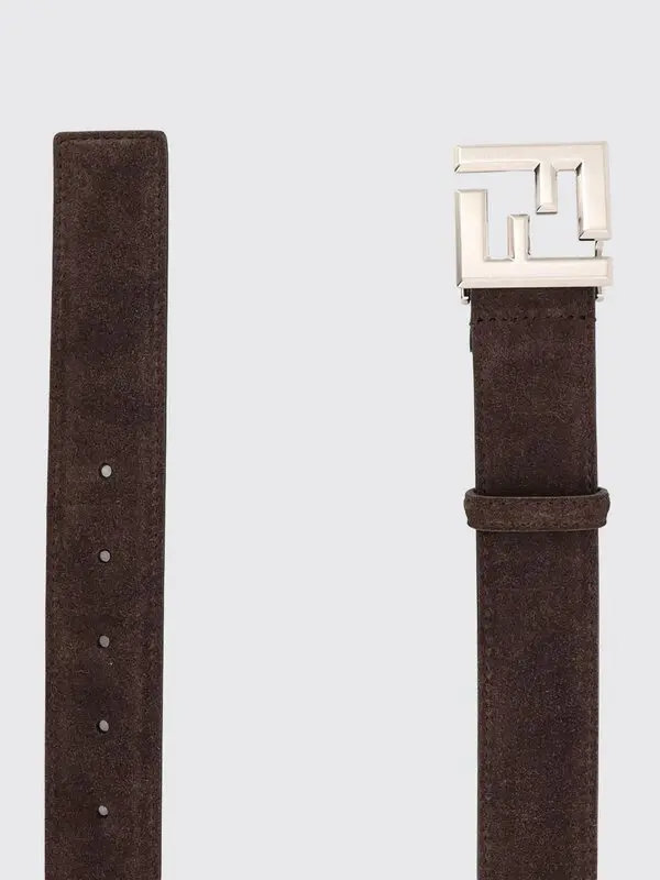 Fendi Ff Buckle Belt - Coffee