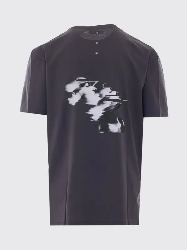 Premiata Cotton Crewneck T-shirt With Contrast Logo And Dropped Shoulders