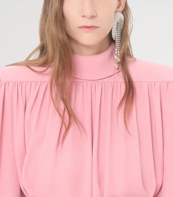 Valentino Garavani Silk Cady Couture Pleated Blouse