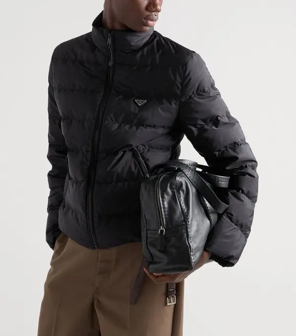 Prada Re-nylon Puffer Jacket - Black