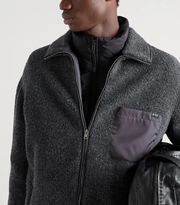 Prada Re-nylon Puffer Jacket - Black