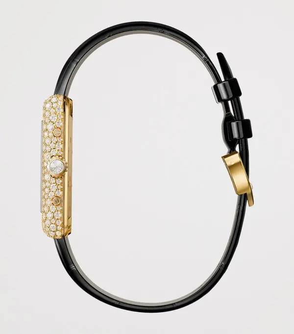 Cartier 18kt Gold And Diamond Tank Louis Watch