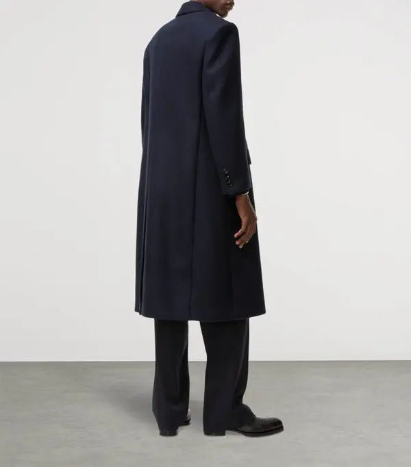 Burberry Wool Crathorne Tuxedo Coat With Lambskin Lapels