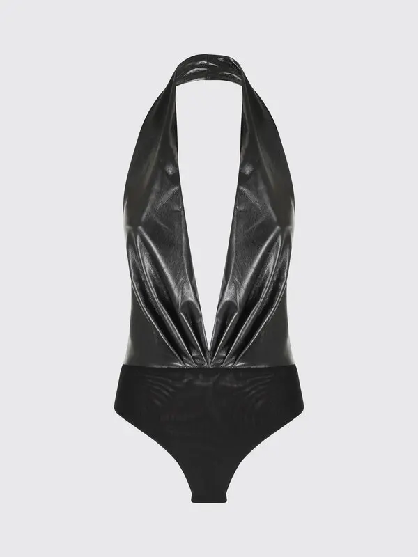 Andamane Halter Neck Bodysuit - Black