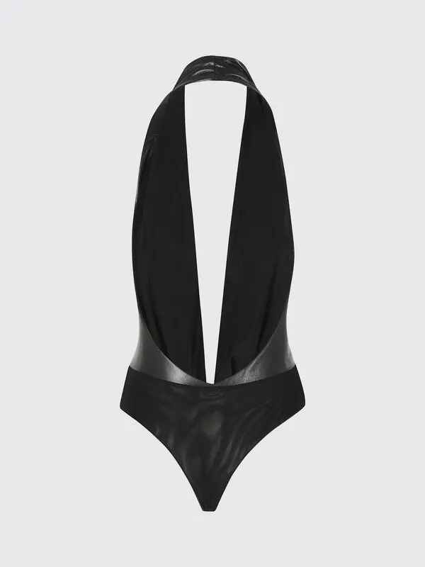 Andamane Halter Neck Bodysuit - Black
