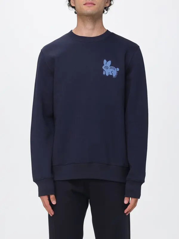 Paul Smith Crewneck Cotton Blend Sweatshirt With Contrast Logo