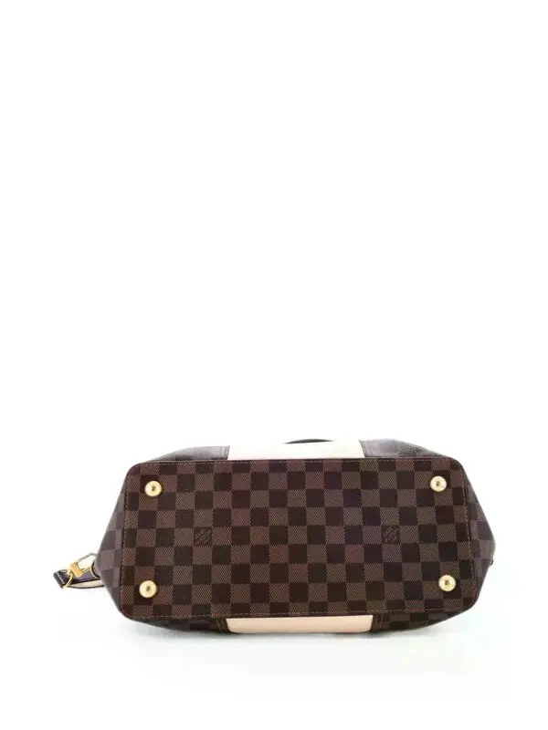 LOUIS VUITTON Jersey Handbag Damier With Leather Shoulder Bag