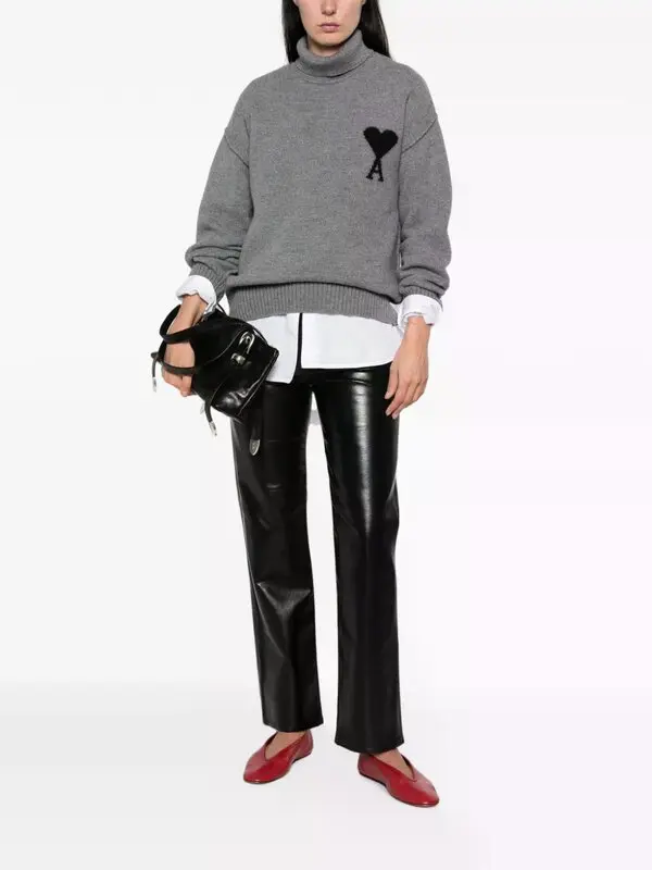 AMI Paris De Coeur Roll-neck Sweater