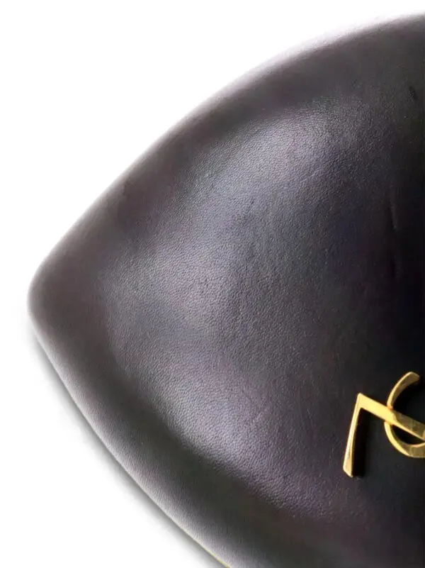 Saint Laurent Heart Chain Box Leather Small Clutch Bag
