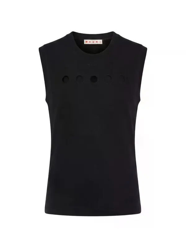 Marni Cut-out Tank Top - Black