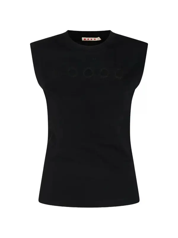 Marni Cotton Cut-out Detail Tank Top