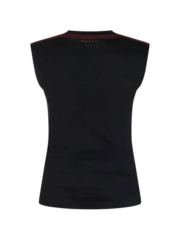 Marni Cotton Cut-out Detail Tank Top