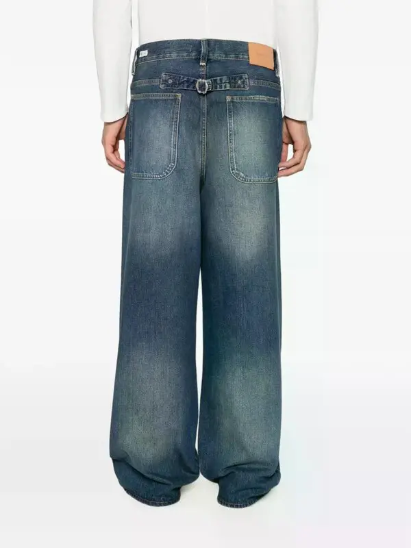 SUNFLOWER Distressed-effect Wide-leg Jeans