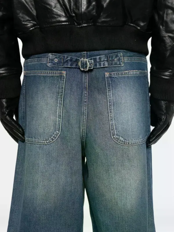 SUNFLOWER Distressed-effect Wide-leg Jeans