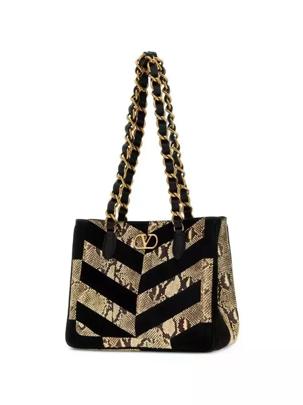 Valentino Garavani Chevron Pattern Tote Bag