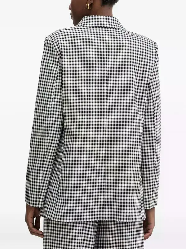 MORGAN Gingham Double-breasted Blazer