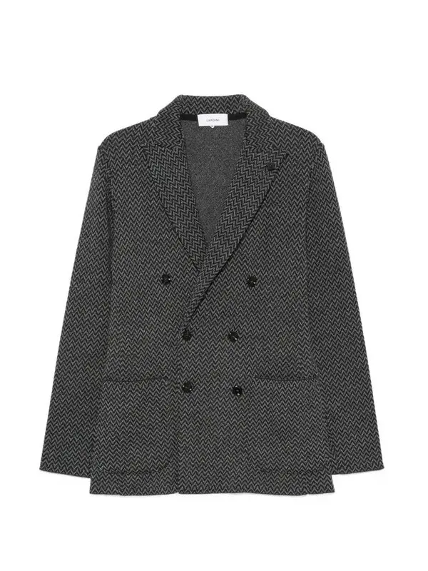 LARDINI Chevron Double-breasted Jacket