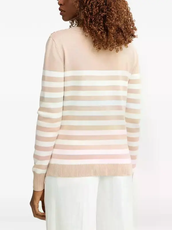 MORGAN Striped Button Detail Sweater