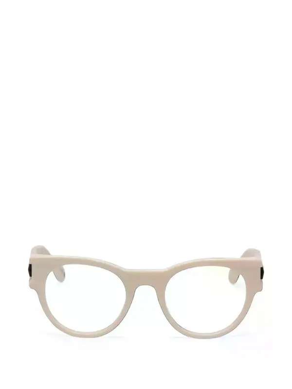 Off-White Logo-plaque Round-frame Glasses