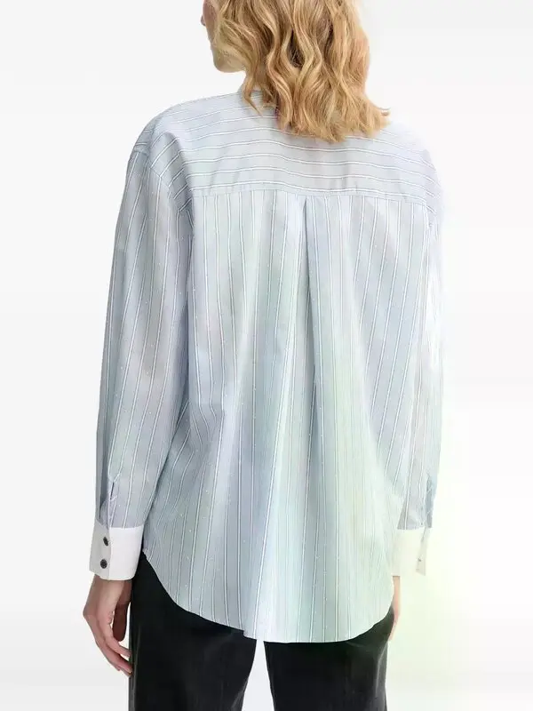 MORGAN Striped Crystal Embellished Shirt