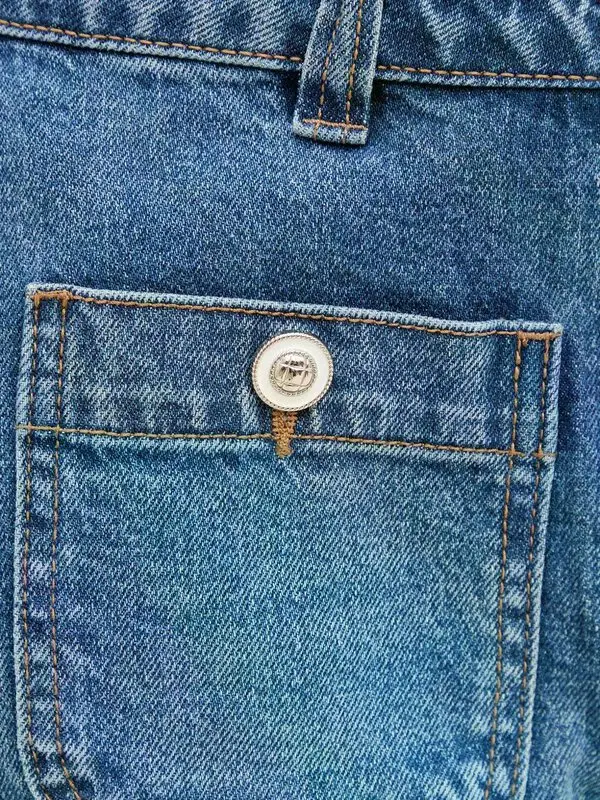 MORGAN Button-pocket Wide-leg Jeans