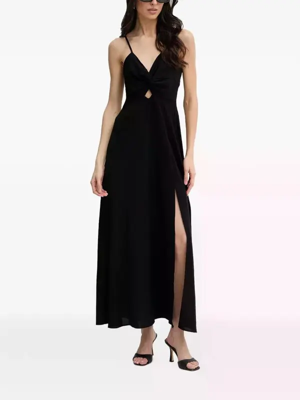 MORGAN Twist Detail Cut-out Maxi Dress - Black