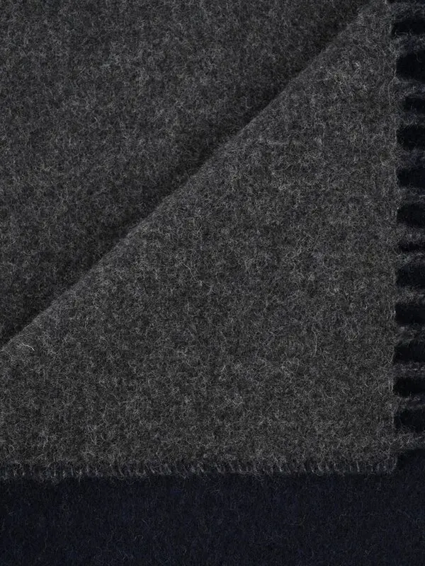 Polo Ralph Lauren Reversible Wool Blend Scarf With Embroidered Logo - Multicolor