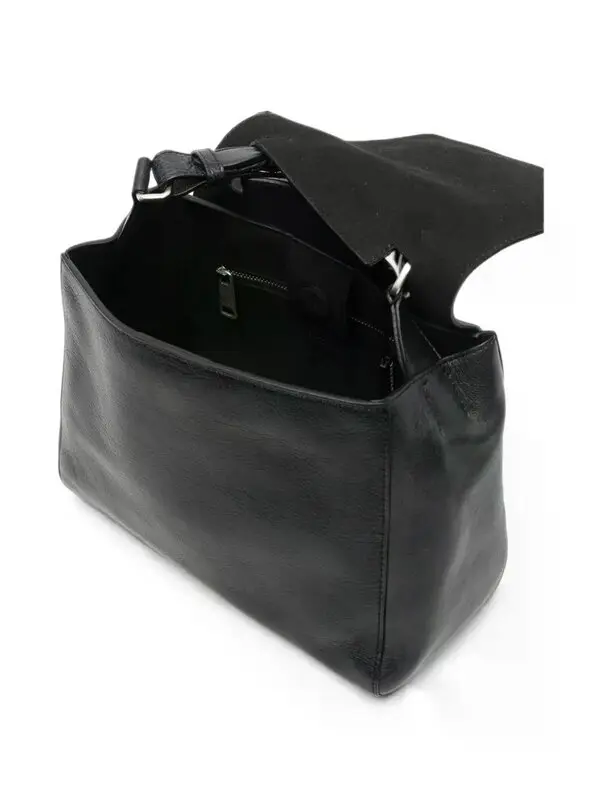 Orciani Logo-lettering Foldover Shoulder Bag