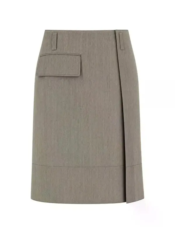 Marni Flap Pocket Midi Skirt - Grey