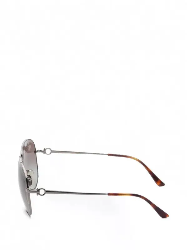 FERRAGAMO Gancini Pilot-frame Sunglasses